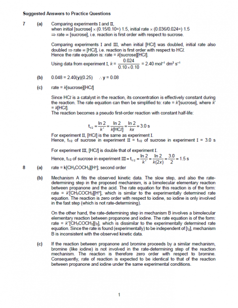 2018 – 2019 RJC H2 Chemistry Tutorials (JC1 & JC2) | Study Notes for ...