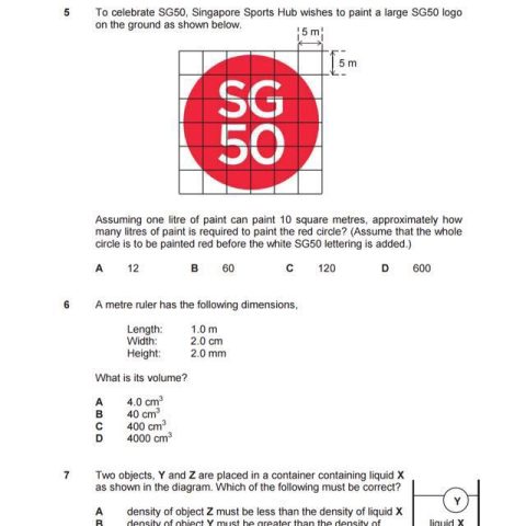 Nanyang NYGH Sec 1 IP (Year 1 Integrated Programme) Physics Exam Papers ...