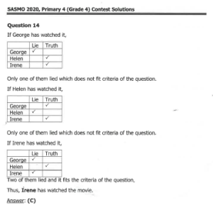 SASMO P4 Mathematics Olympiad Past Year Competition Papers ( Singapore ...